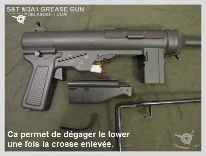 M3A1 grease gun S&T aeg airsoft review test oioiairsoft oioi ww2 ...